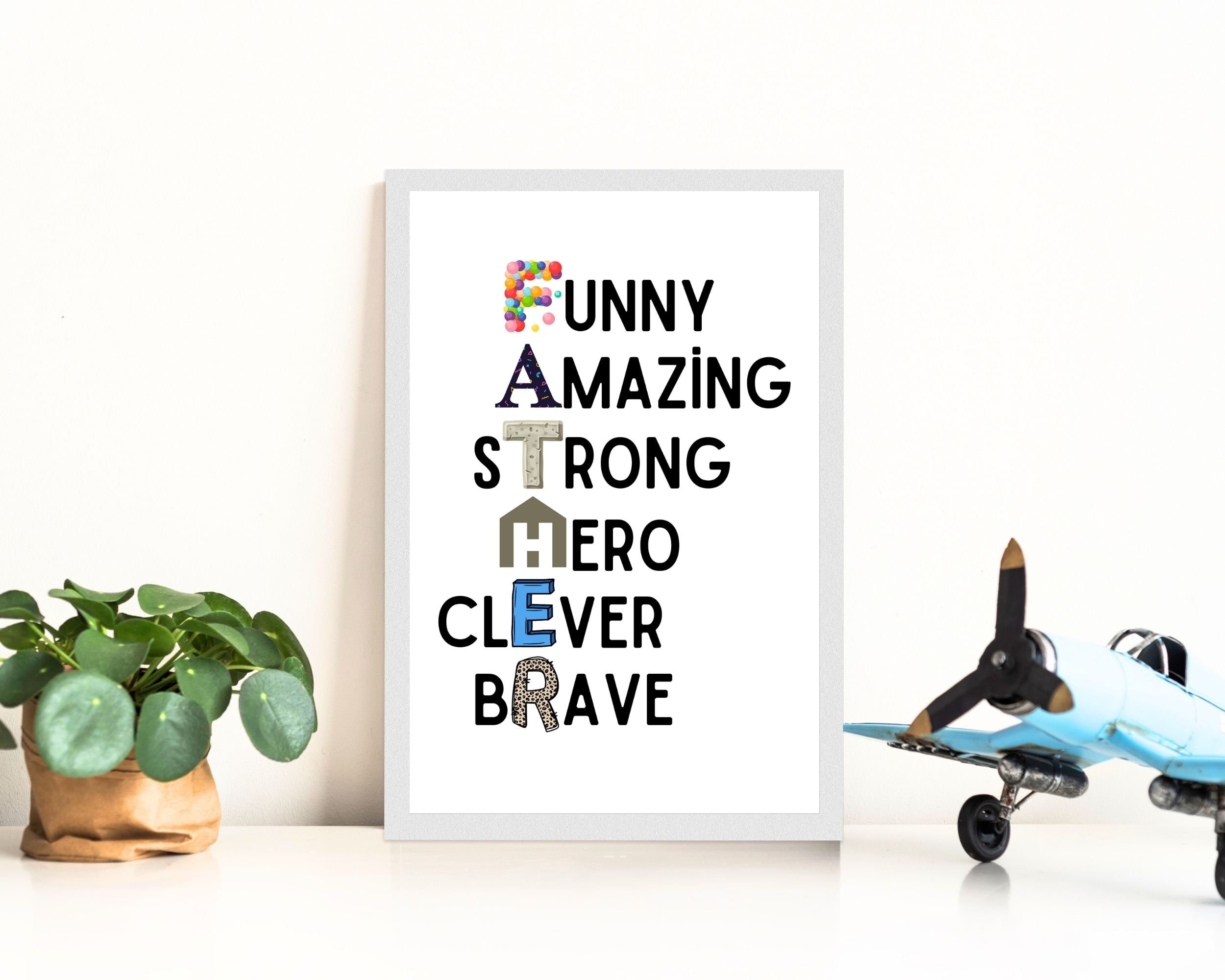 Father Acronym Printable Wall Artfather Acronym Printabledad - Etsy