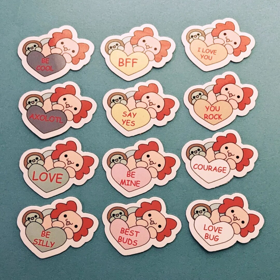 Valentine Sticker Grams (10 Stickers for Five Dollars) - Etsy