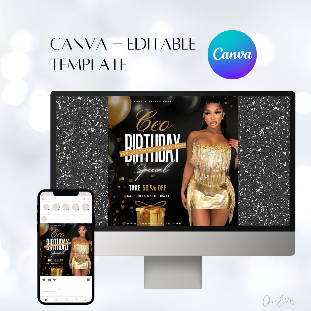 CEO Birthday Special Flyer, Birthday Sale Flyer, Birthday Flyer, Canva ...