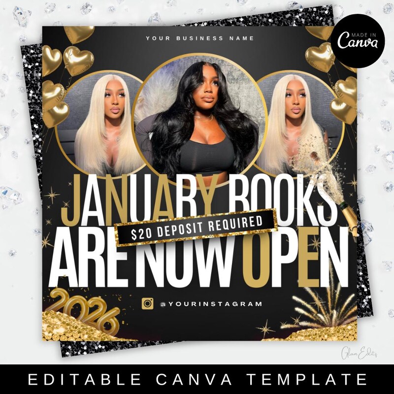 January Beauty Flyers - Etsy
