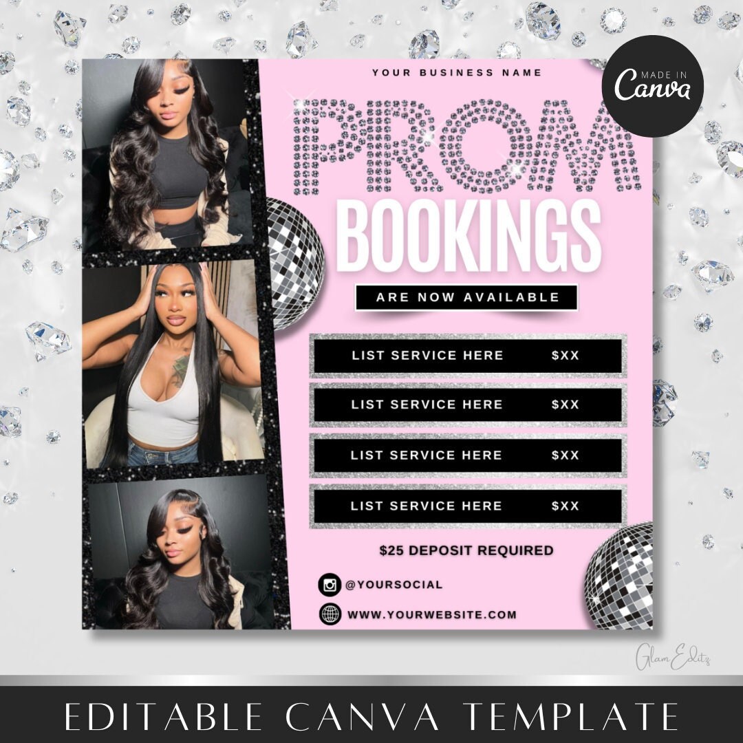 Prom Booking Flyer, Prom Special Flyer, Homecoming Flyer, Canva ...
