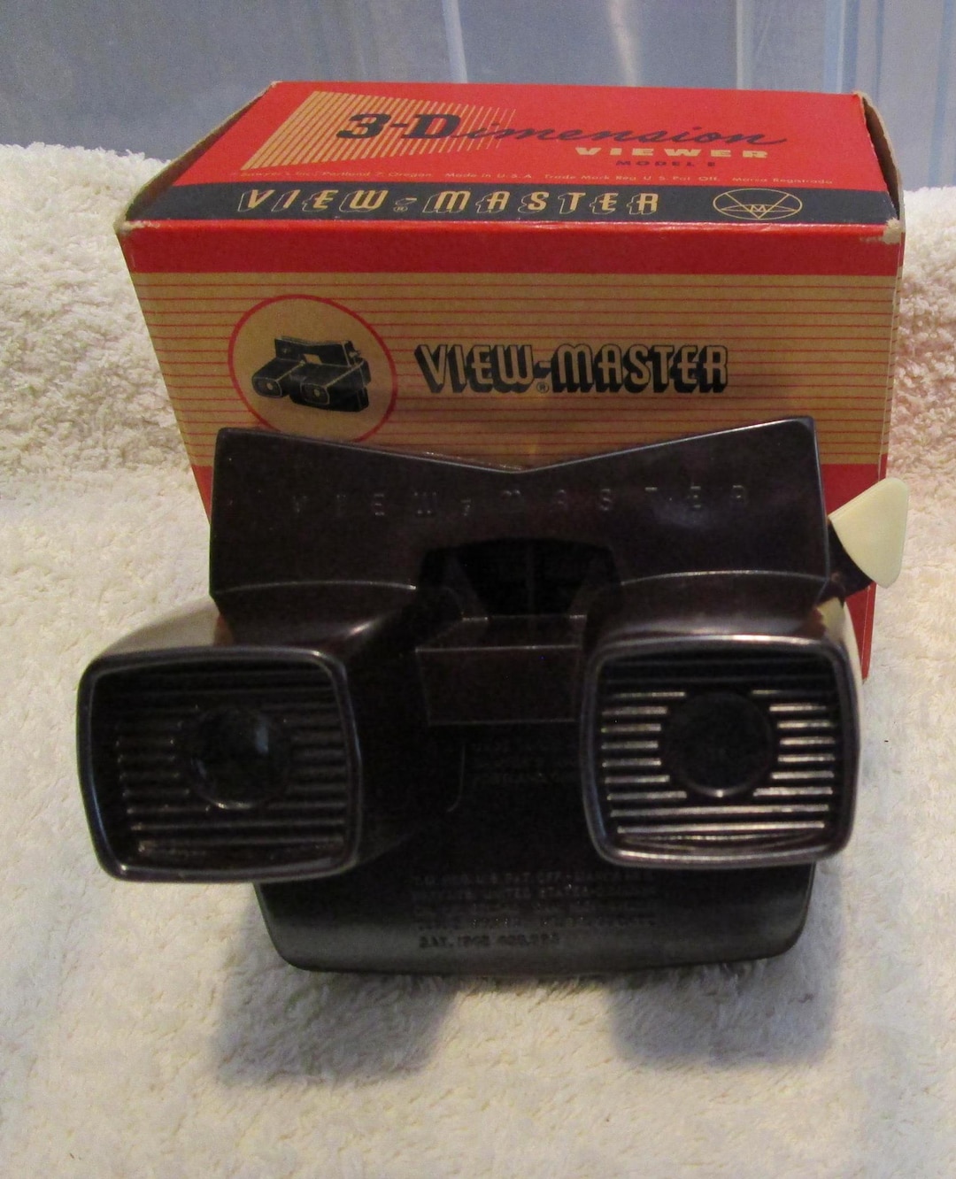 View-master Model E Viewer Brown With Ivory Knob in Original Box Plus ...