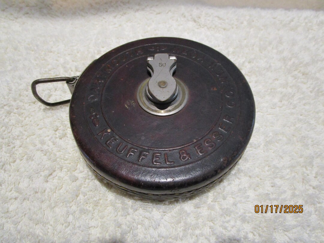 Keuffel & Esser 50 Feet Measuring Tape in Leather Case - Etsy