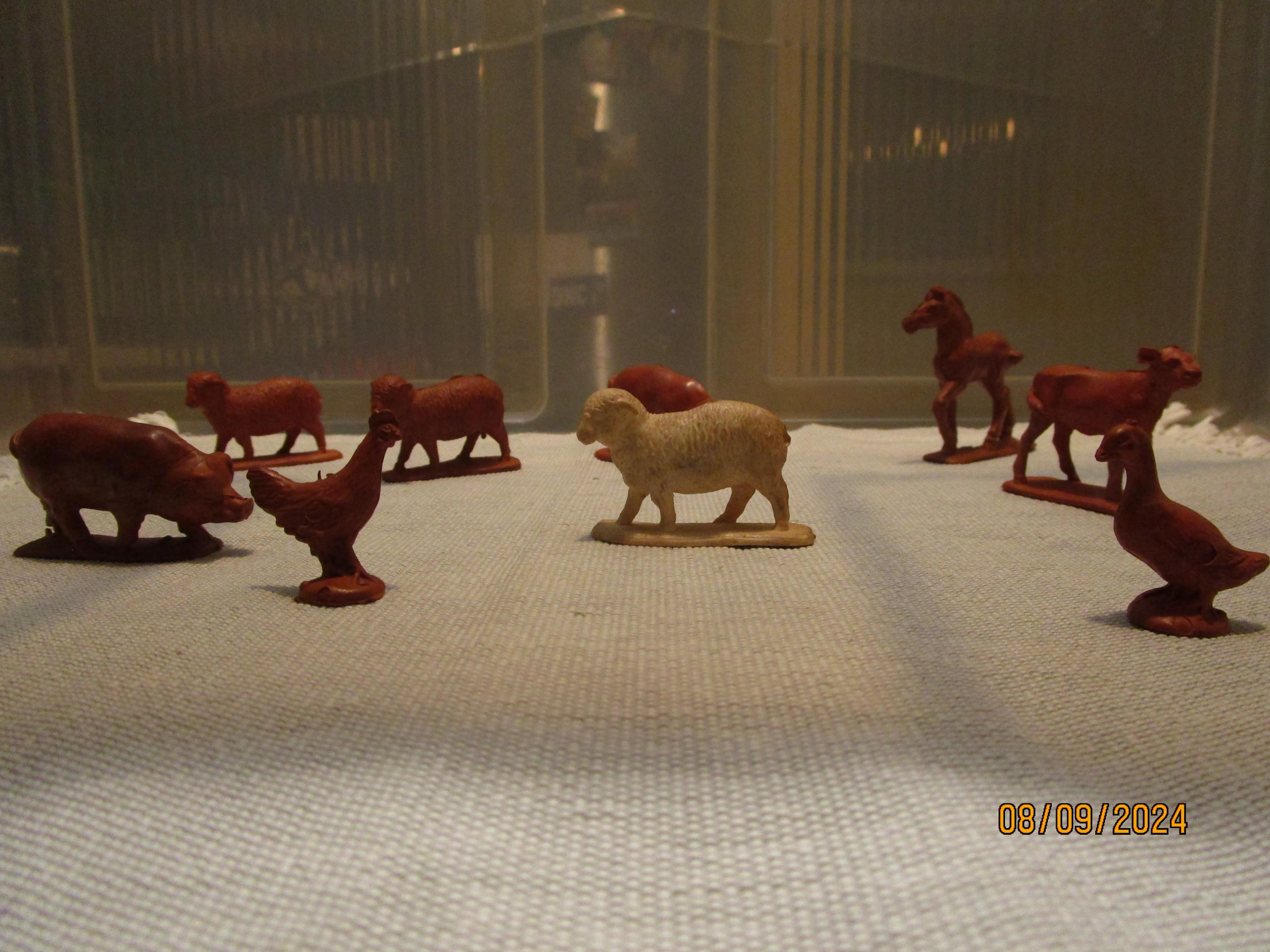 Marx 1950s Brown Vinyl Farm Playset Animals-set of Nine - Etsy