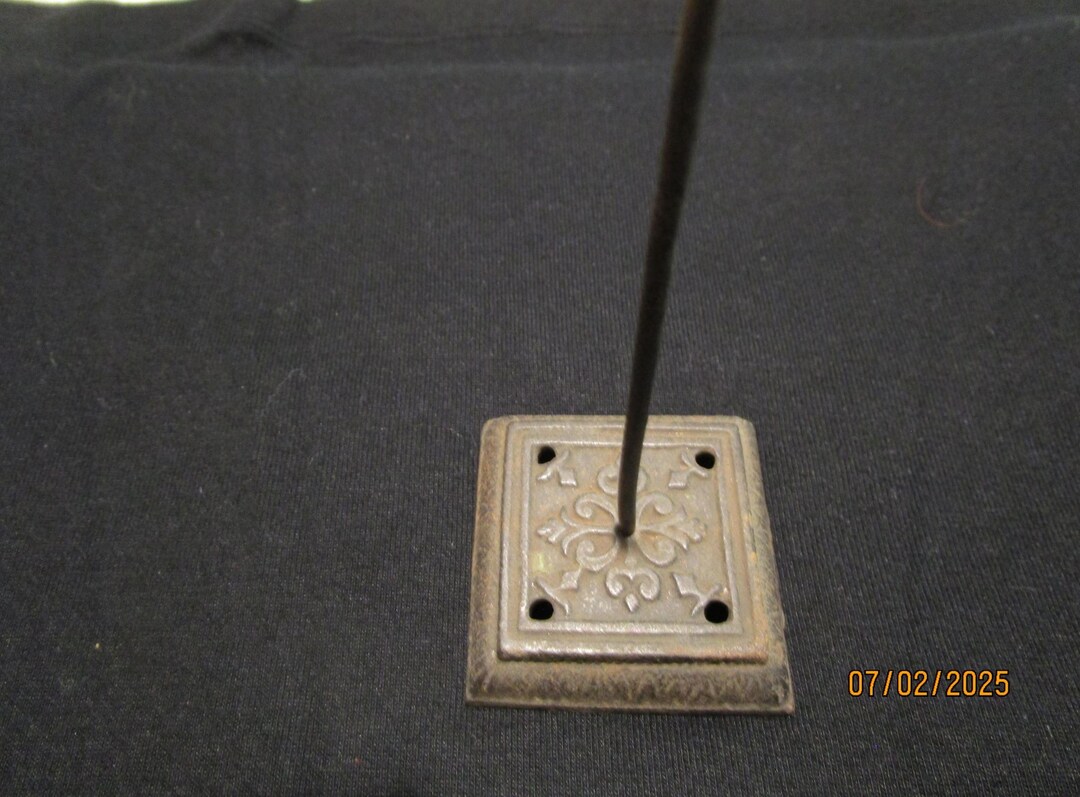 Antique Metal Receipt Holder With Square Base - Etsy