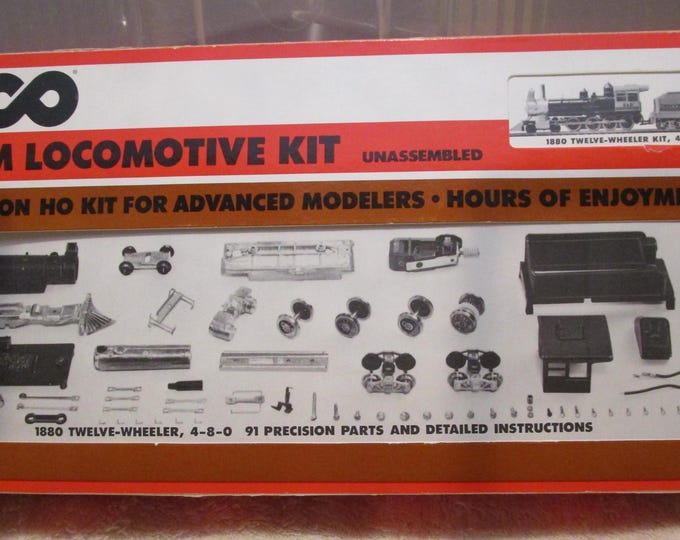 Vintage H0 Scale Tyco Steam Locomotive Model Kit 1880 4-8-0 - Etsy