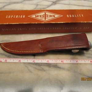 Western Cutlery Company Hunting Knife With Sheath in Original Box - Etsy