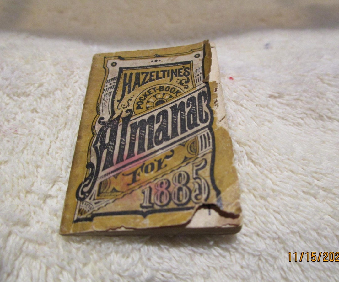 Antique Hazeltine's Miniature Pocket Book Almanac for 1885 - Etsy