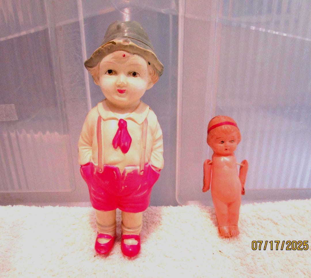 Two Vintage Celluloid Art Dolls - Etsy