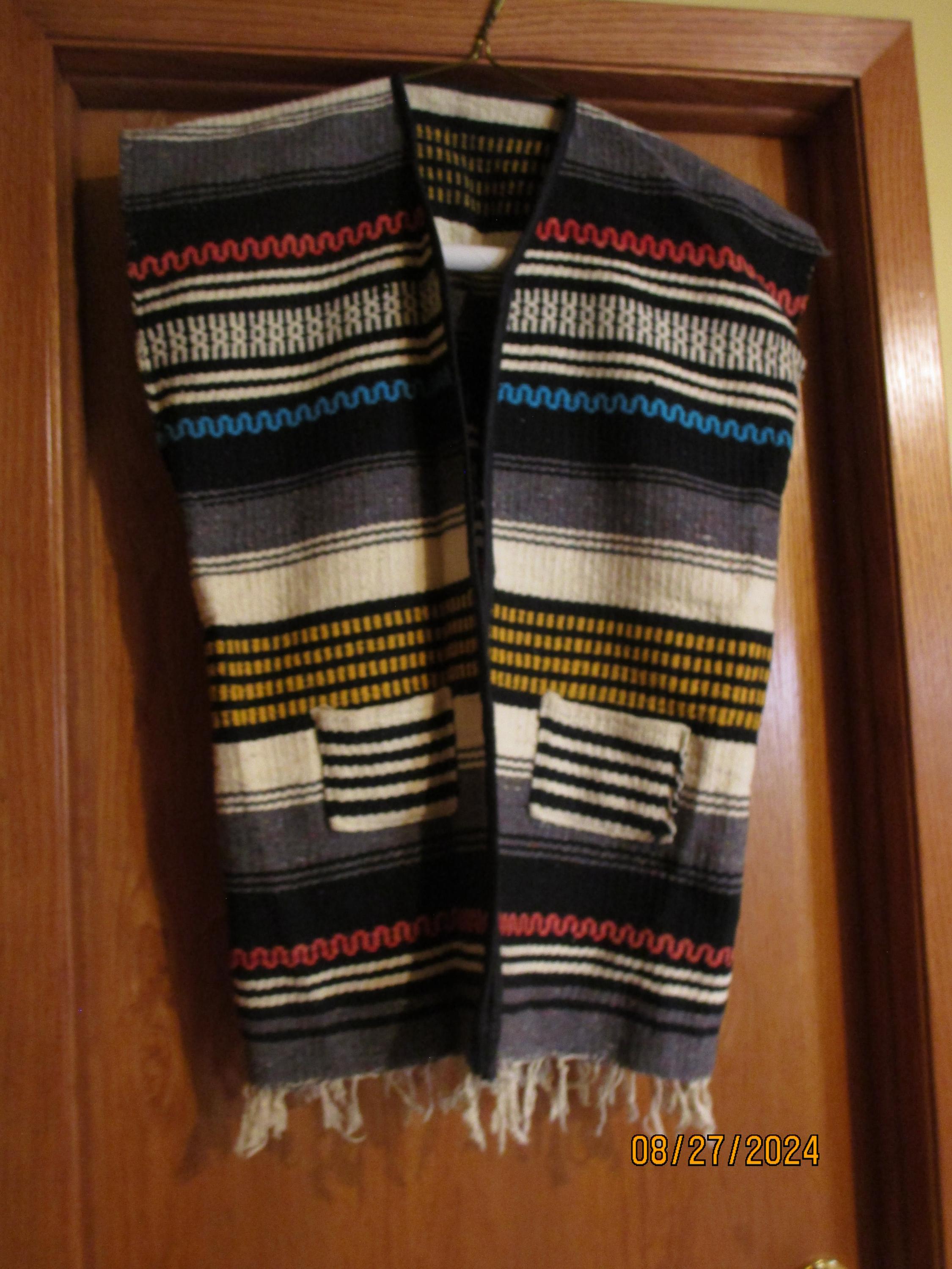 1970s Authentic Mexican Serape Vest, Adult Size - Etsy