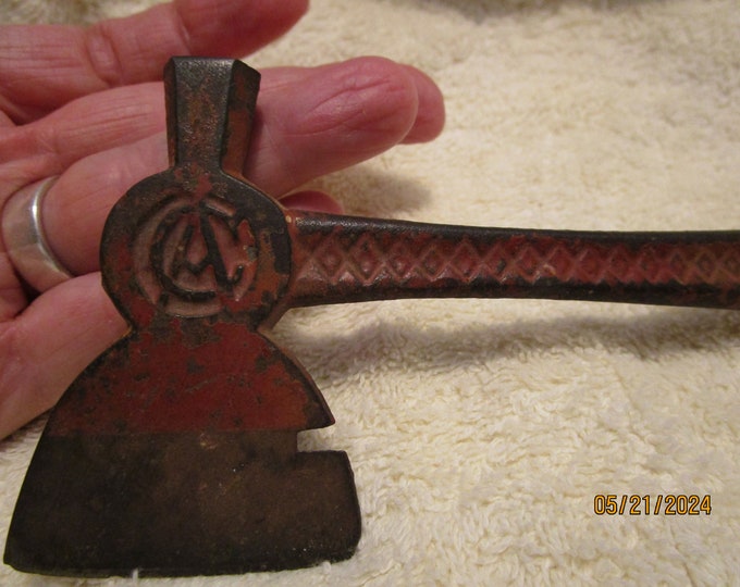 Miniature Cast Iron Hatchet, Some Original Red Paint, C. 1920s - Etsy