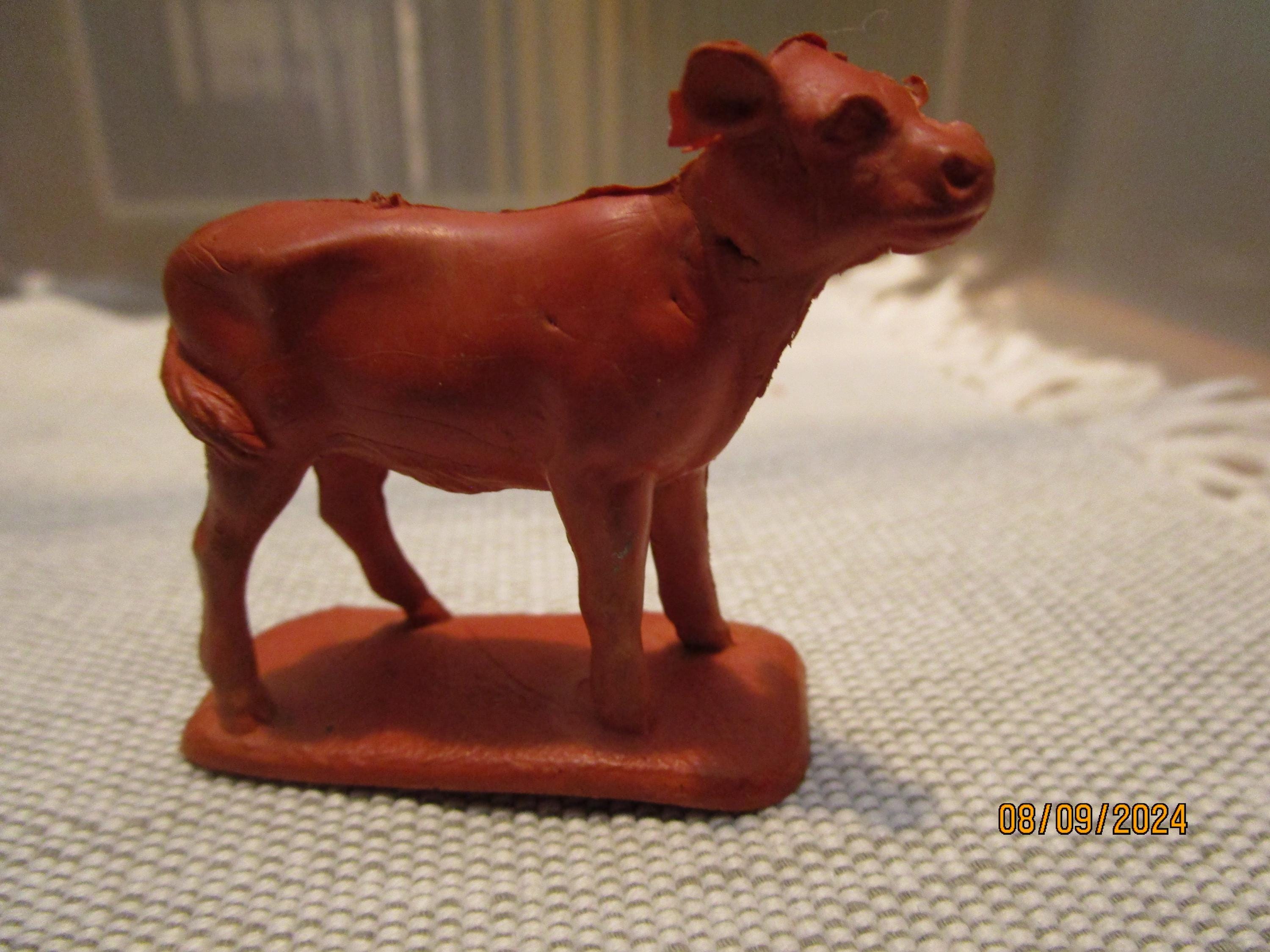 Marx 1950s Brown Vinyl Farm Playset Animals-set of Nine - Etsy