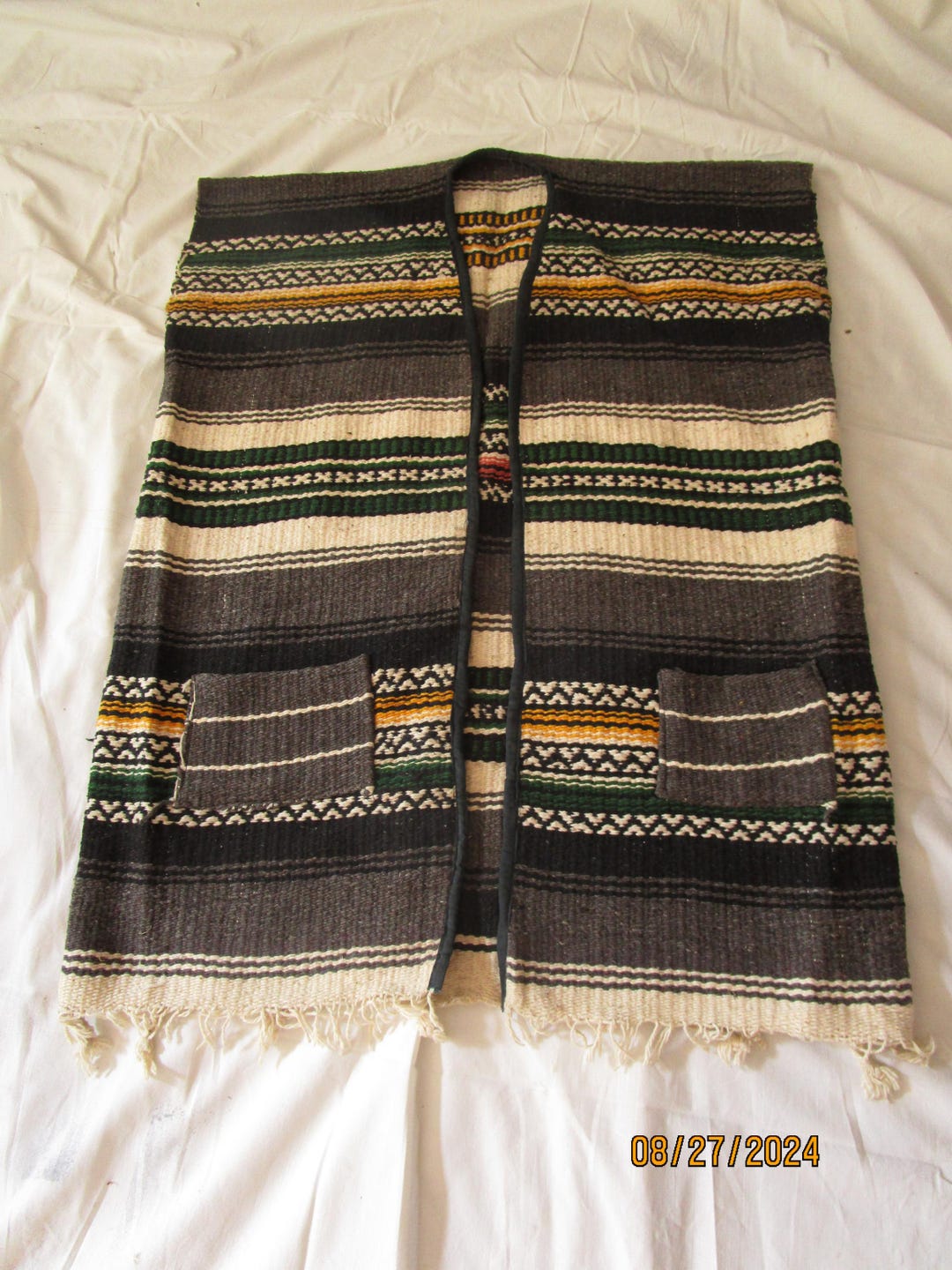 Authentic 1970s Mexican Serape Vest, Adult Size - Etsy