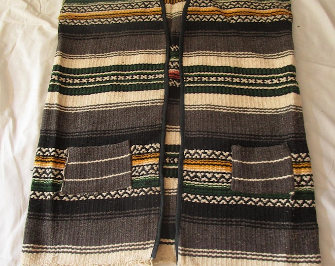 Authentic 1970s Mexican Serape Vest, Adult Size - Etsy