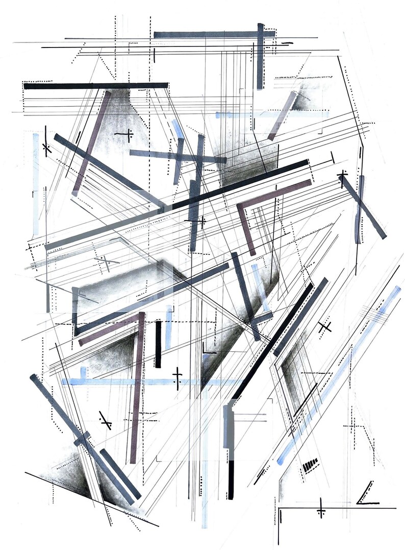 Abstract Wall Art With Creative Writing Appendices | Hand-made Ink and ...