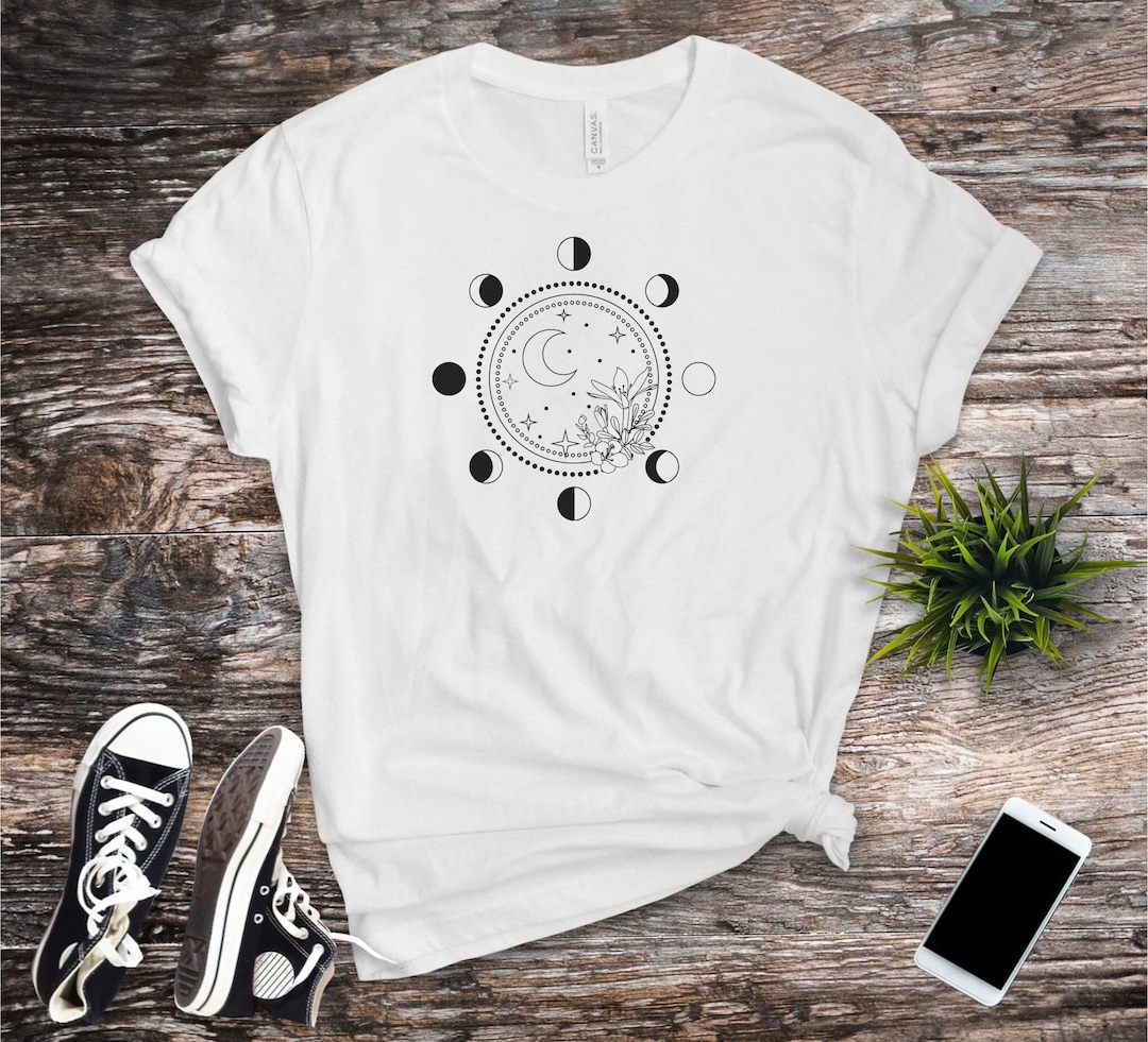 Moon Phase Tee Moons Phases Shirt Moon Phase Lunar Phases - Etsy