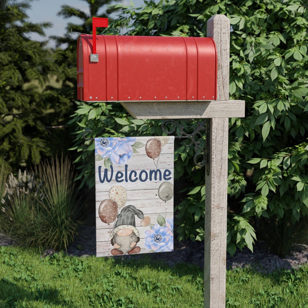 Welcome With Gnome Garden Banner - Etsy