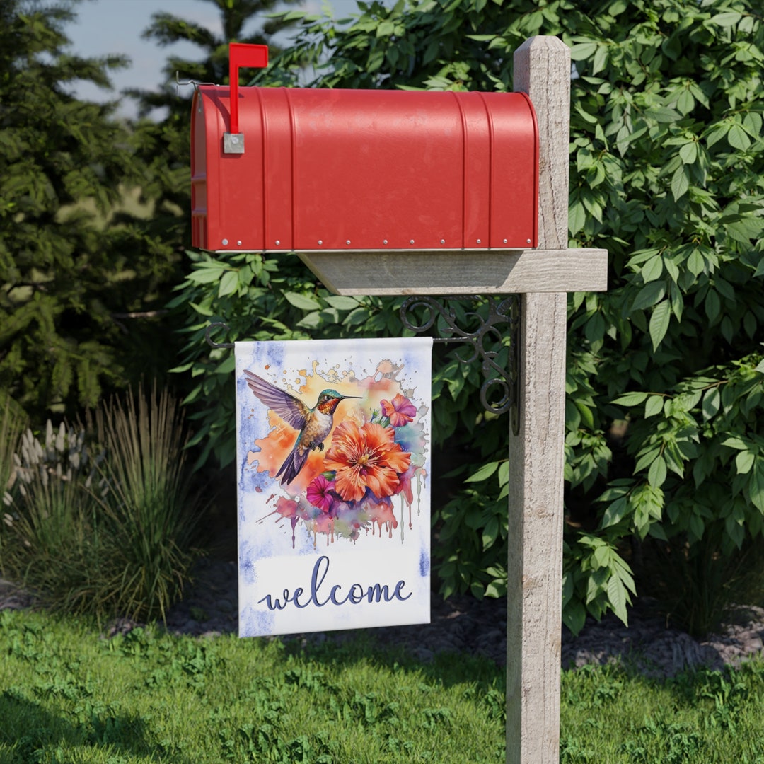 Hummingbird Welcome Garden Banner, Hummingbird Garden Flag - Etsy