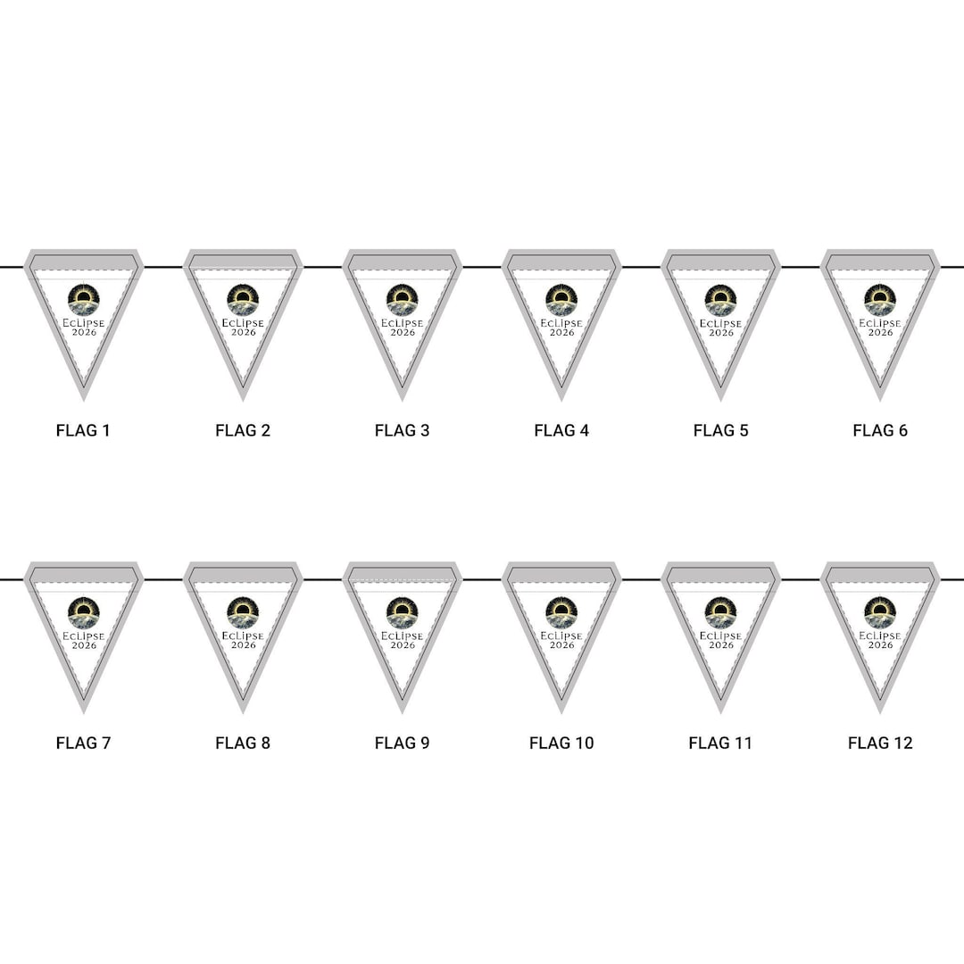 Party Triangle Flags Banner | Pennant Garland, Custom Printable Party ...
