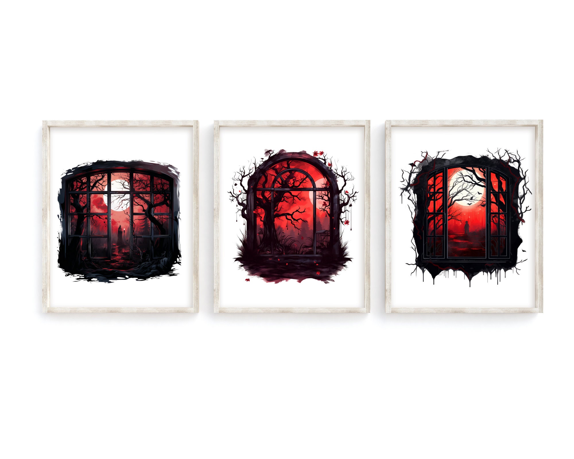 Vampire Windows Clipart Printable Scrapbook Paper Planner Clipart ...