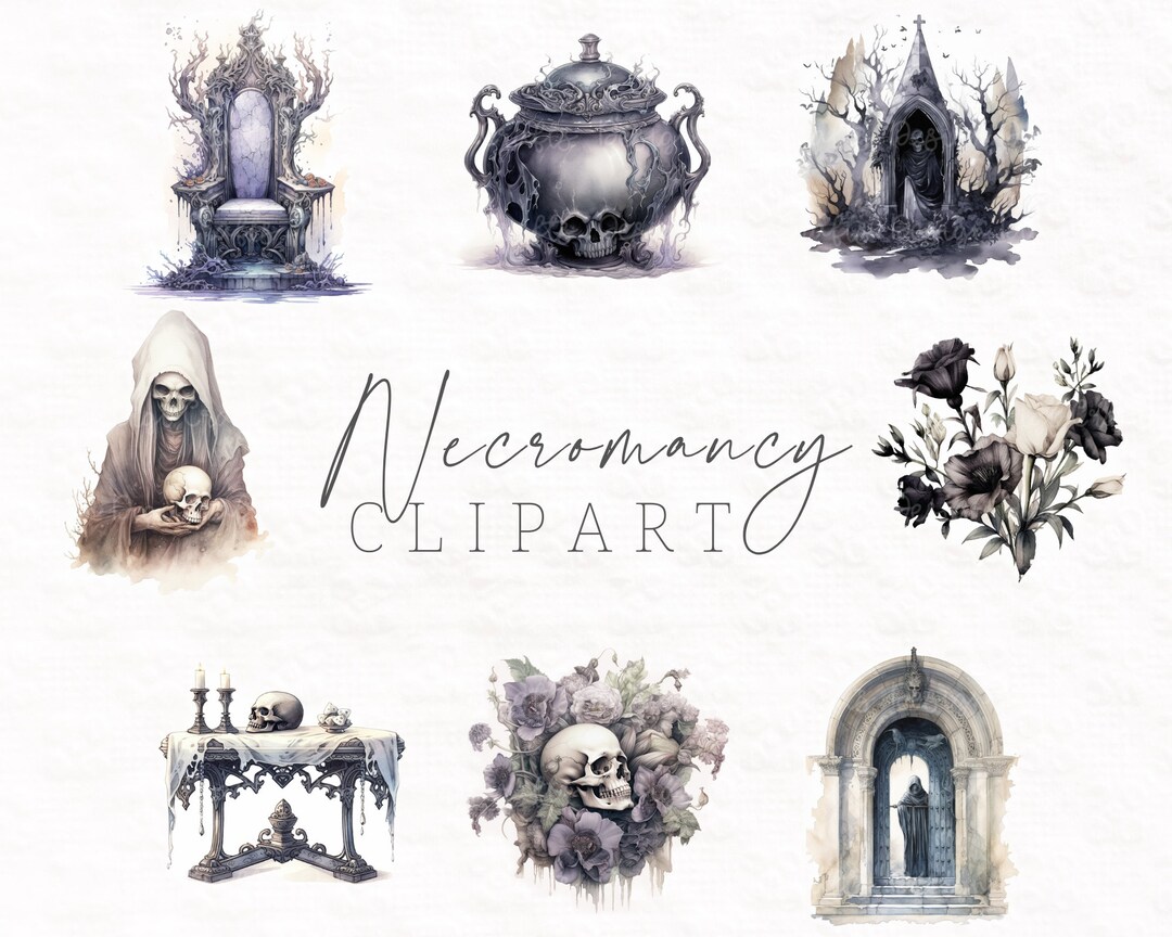 Necromancy Clipart Printable Scrapbook Paper Planner Clipart Instant ...