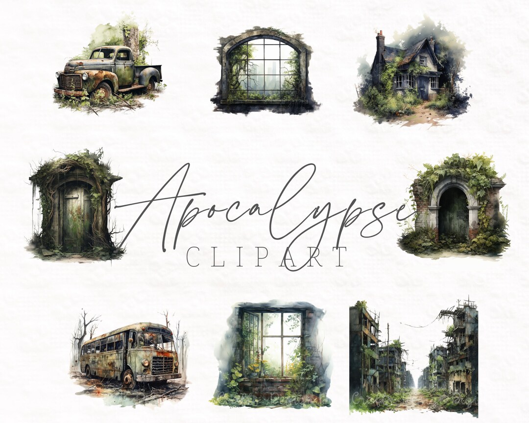 Apocalypse Clipart Printable Scrapbook Paper Planner Clipart Instant ...