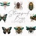 Steampunk Bugs Clipart Printable Scrapbook Paper Planner Clipart ...