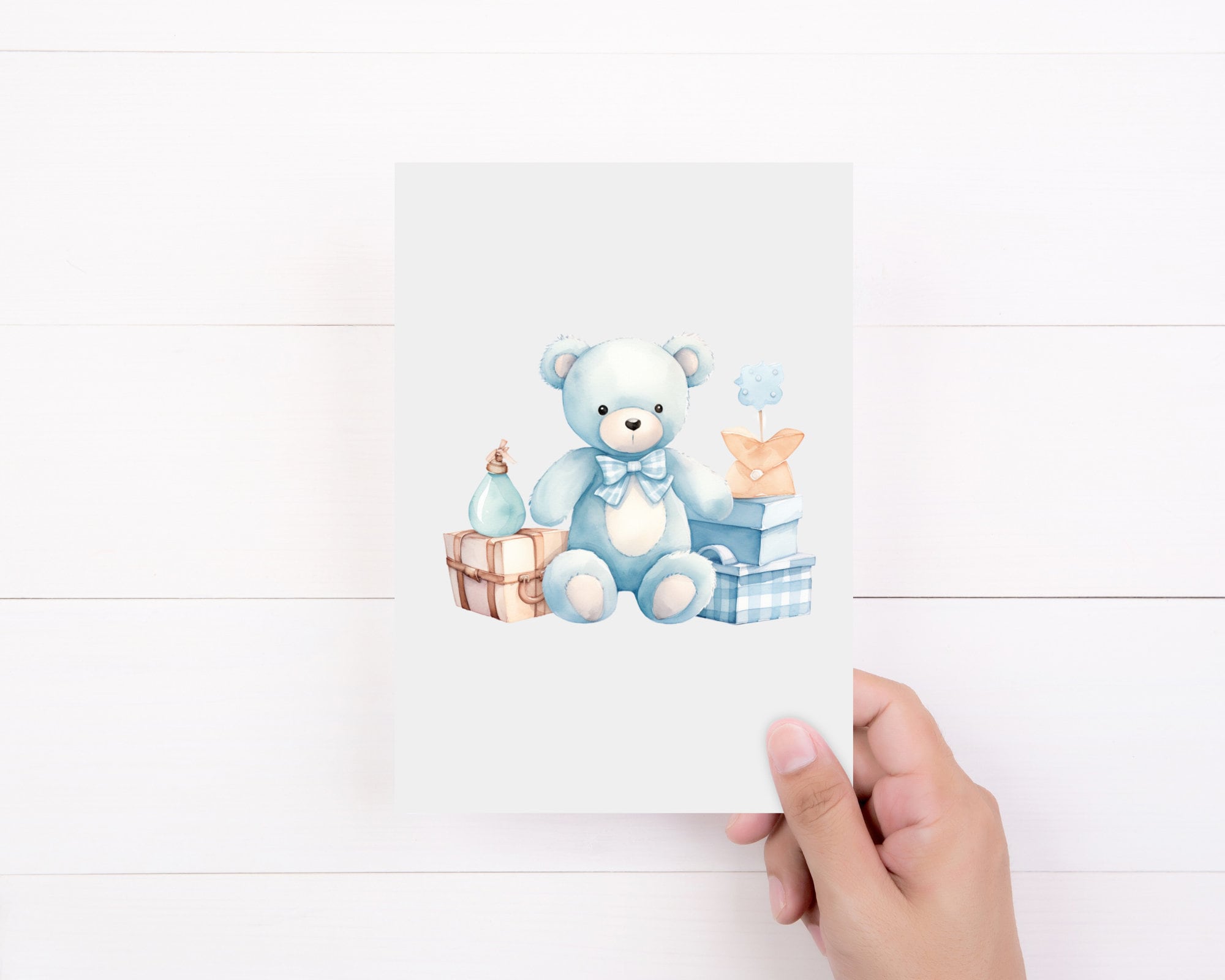 Blue Baby Clipart Printable Scrapbook Paper Planner Clipart Instant ...