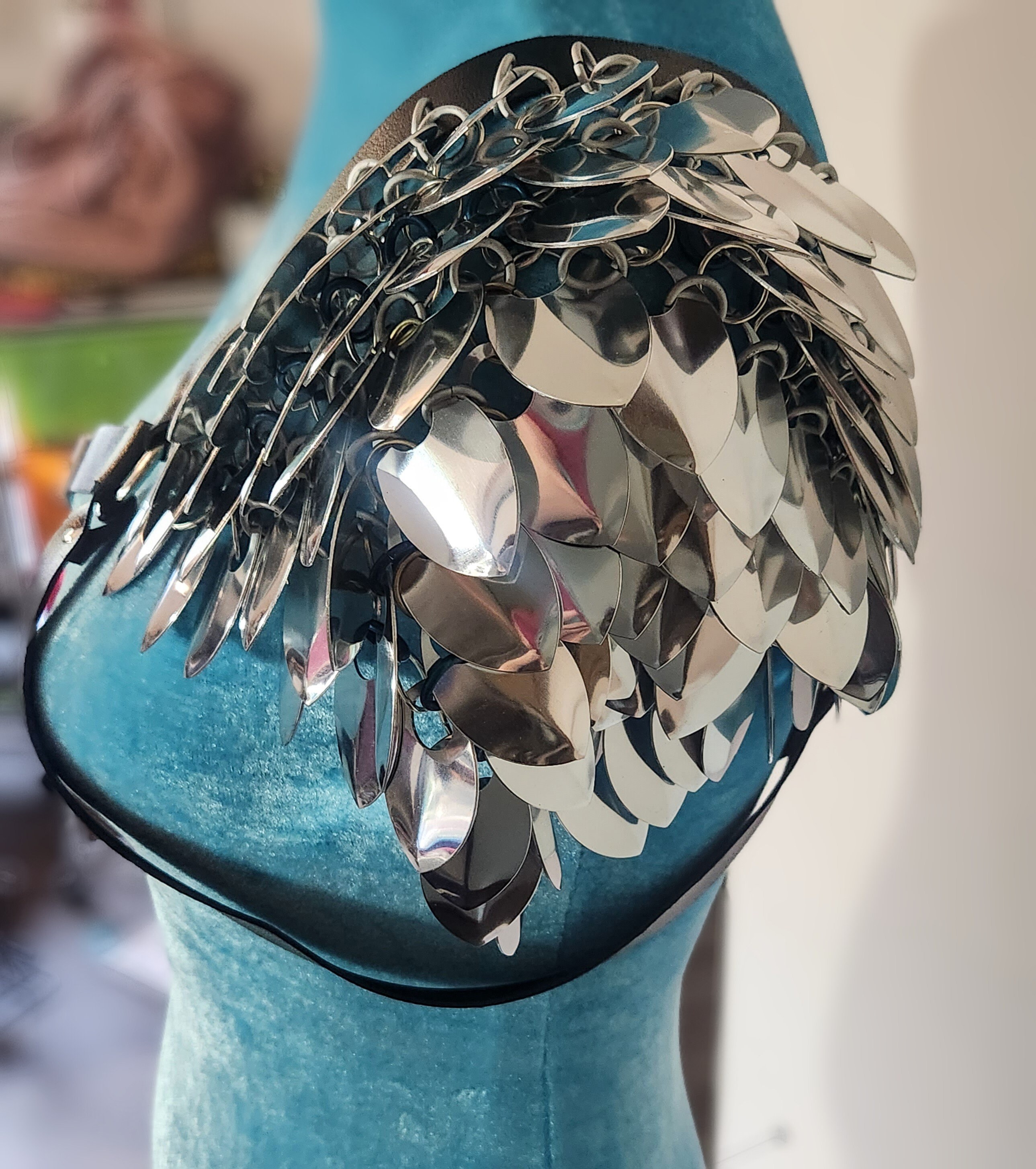 Extra Large Shoulder Scalemail, Dragon Scale Pauldron Amour Ready to ...