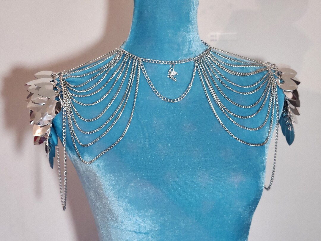 Dragon Scales Scale Mail Shoulder Armor Pauldron Shiny in - Etsy