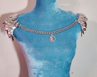 Shoulder Scalemail, Dragon Scale Pauldron Amour. Custom Sized - Etsy