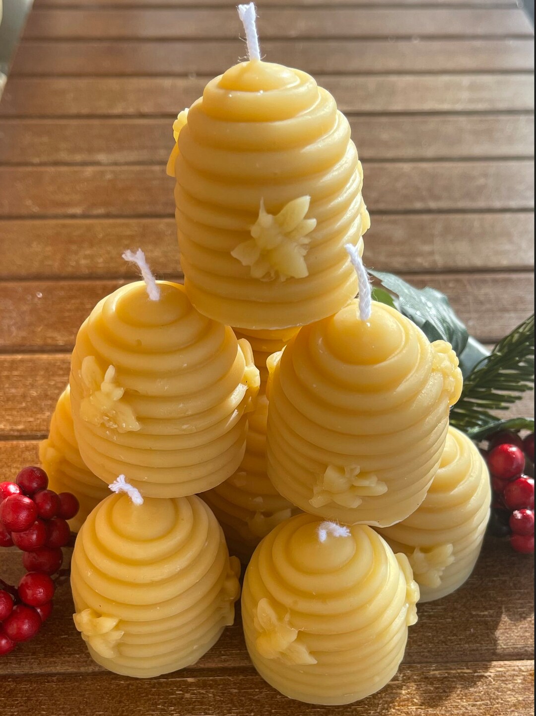 100% Beeswax Candles - Nontoxic, Cleaner and Longer Burn Time - Etsy