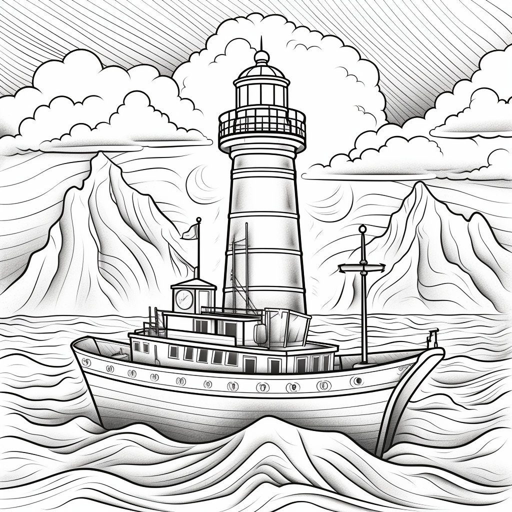 7 Printable Adult Boat-themed Coloring Pages - Etsy