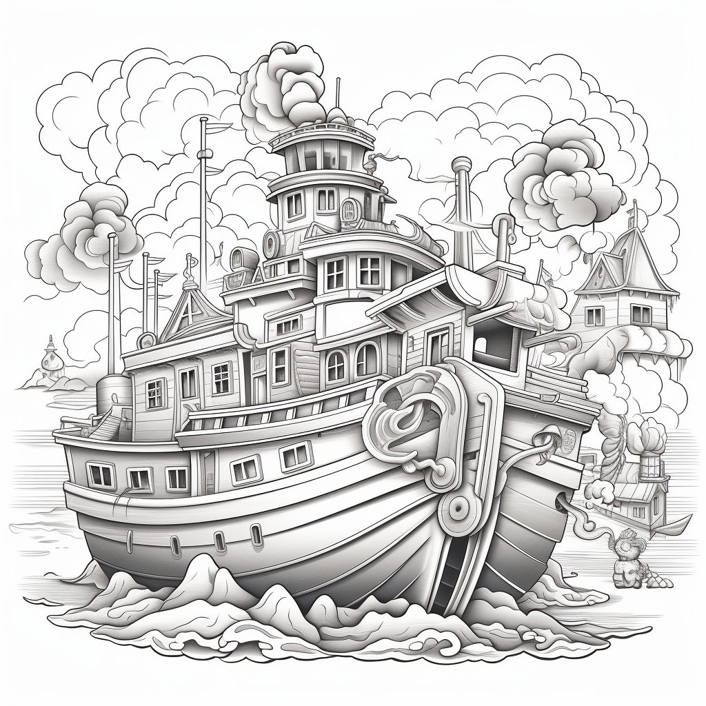 7 Printable Adult Boat-themed Coloring Pages - Etsy