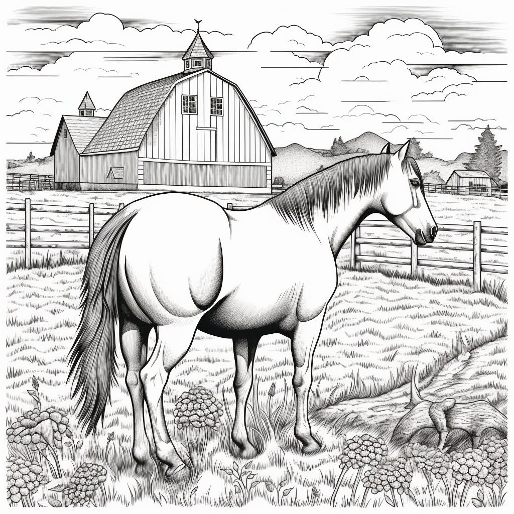6 Printable Adult Coloring Pages Farm Theme - Etsy