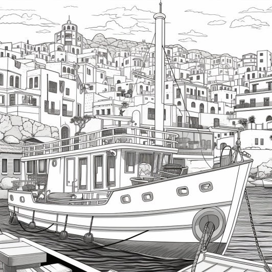7 Printable Adult Boat-themed Coloring Pages - Etsy
