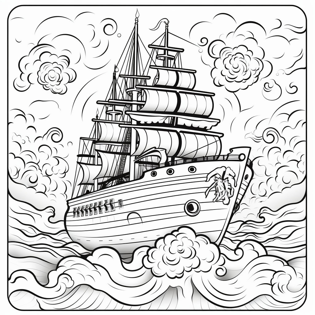 7 Printable Adult Boat-themed Coloring Pages - Etsy