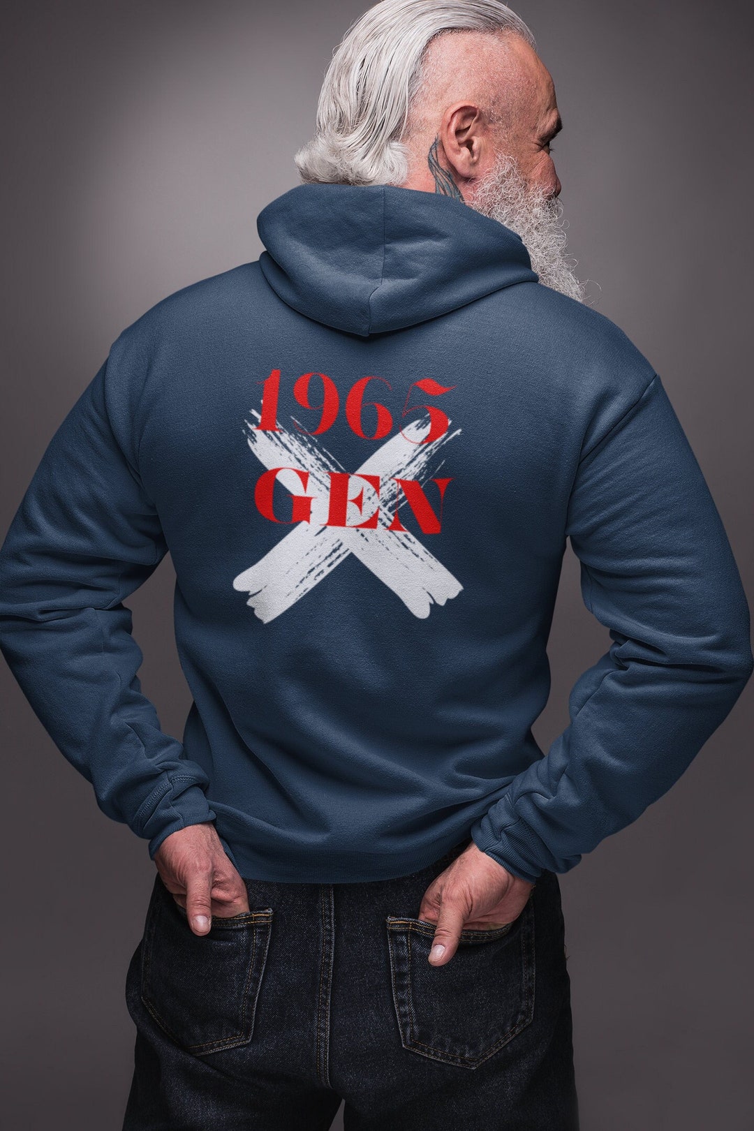 1965 Gen X Graphic Unisex Medium Heavy Blend™ Full Zip Hooded ...