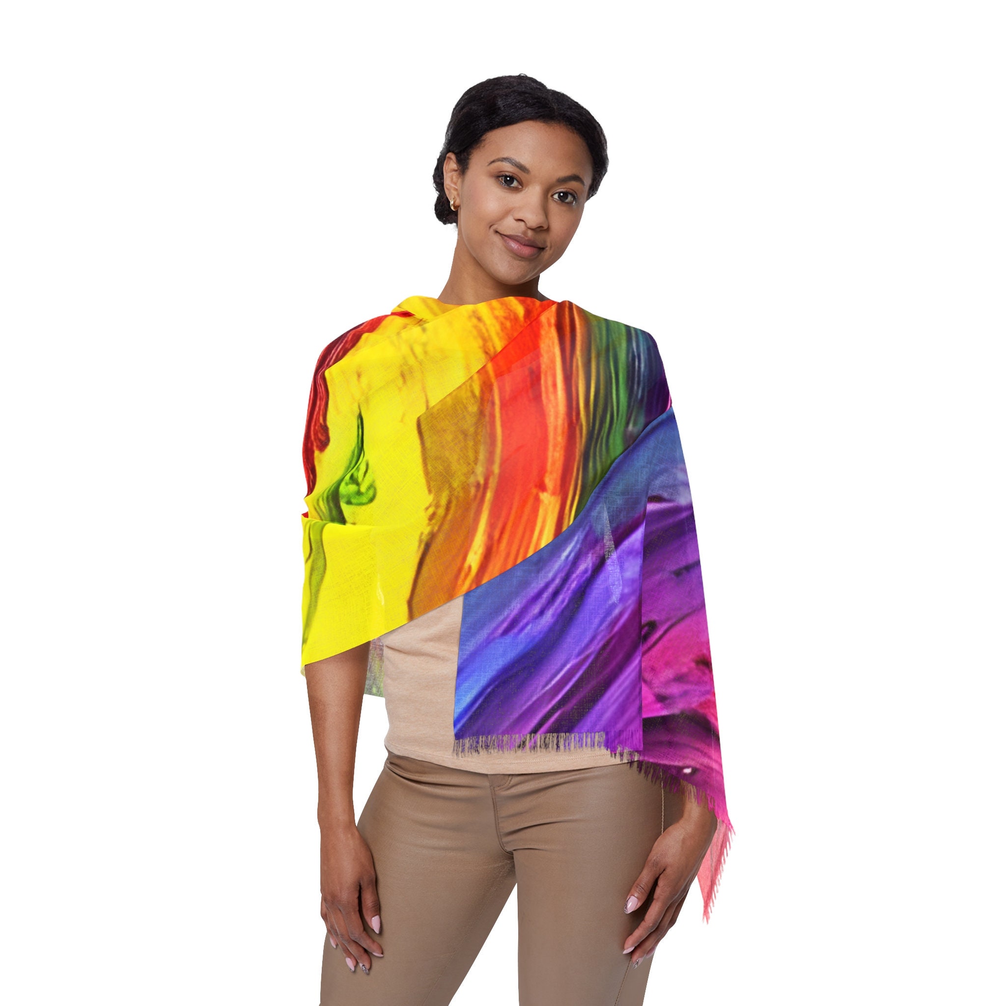 Celebrate LGBTQ Pride With This Rainbow Colors Light Weight Scarf ...