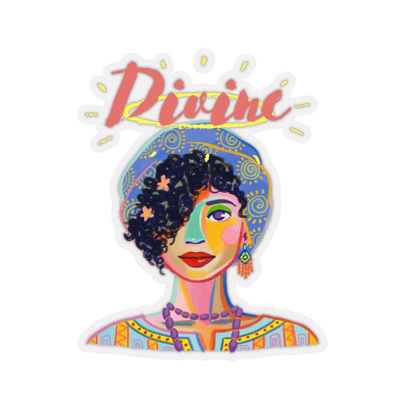 Lady Divine Graphic Design Kiss-cut Stickers - Etsy