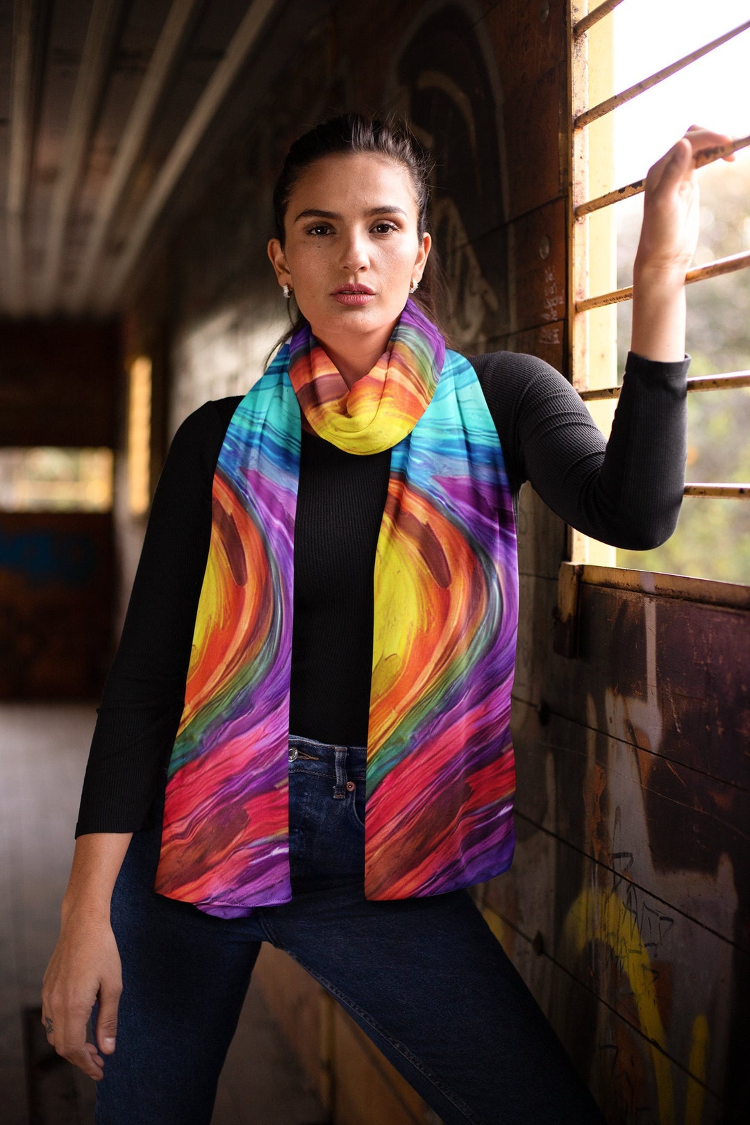 Celebrate LGBTQ Pride With This Rainbow Colors Light Weight Scarf ...