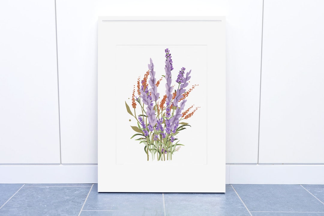 Purple Flower Bouquet Matte Poster - Etsy