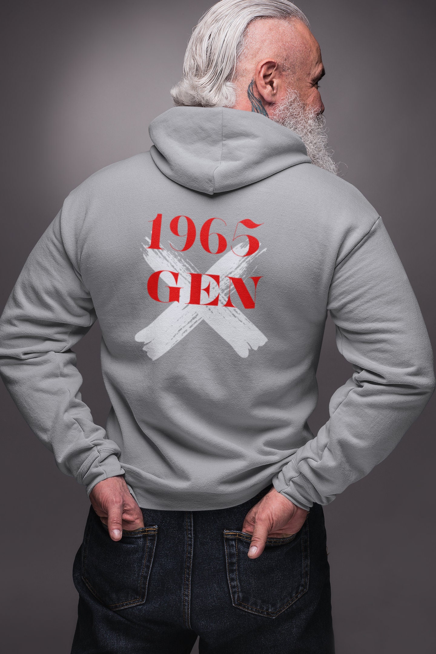 1965 Gen X Graphic Unisex Medium Heavy Blend™ Full Zip Hooded ...