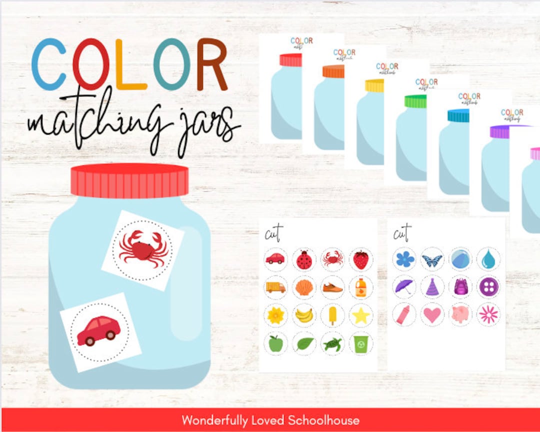 Color Sorting Jars Preschool - Toddler Activity Printable for ...