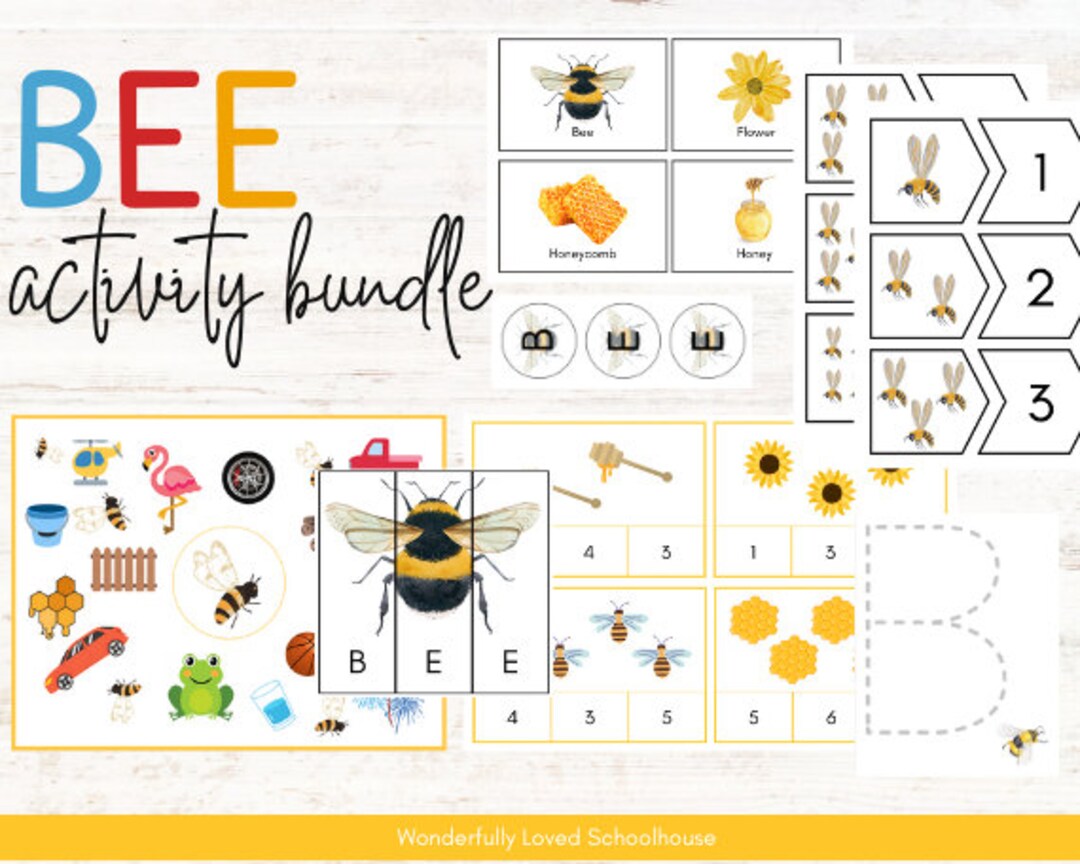 Bee Toddler Activity Bundle, Preschool Unit Study, Toddler - Prek, Bug ...