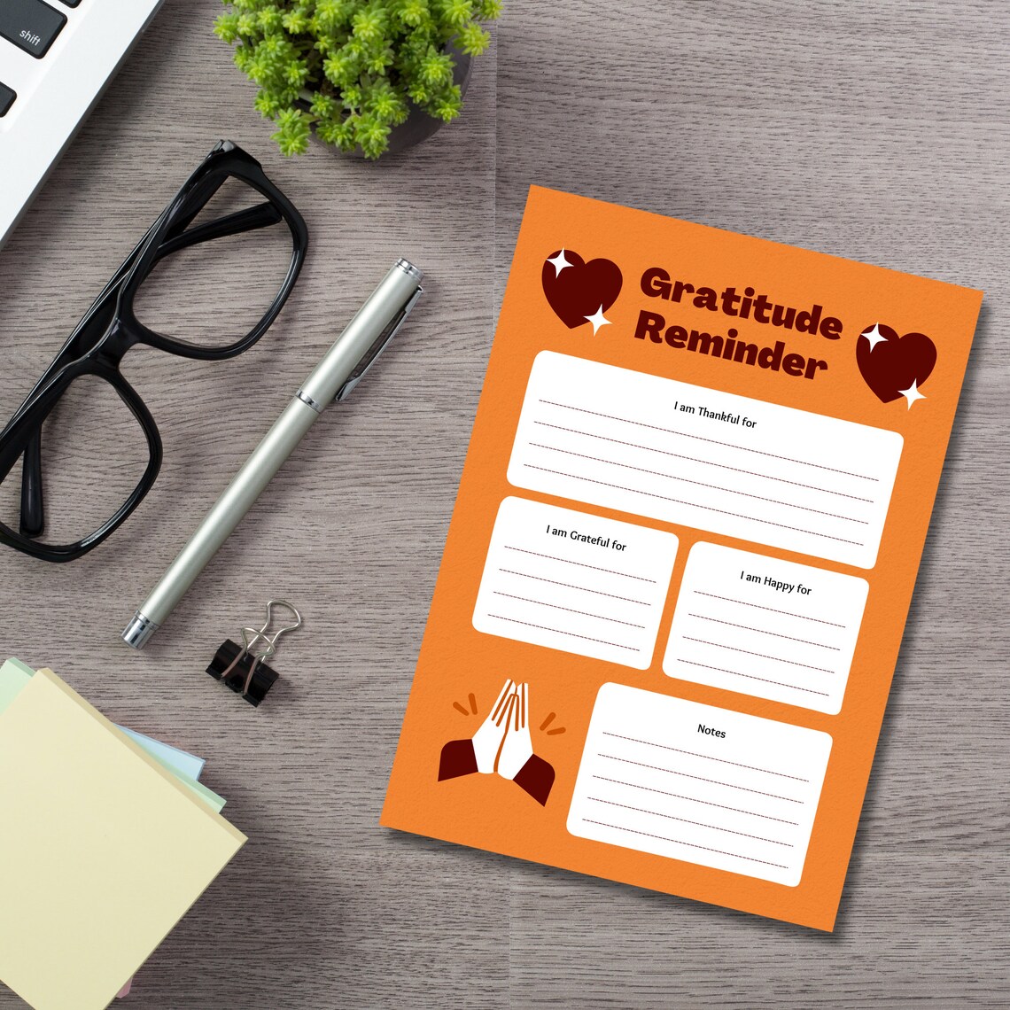 Gratitude Journal Printable, Gratitude Template, Gratitude Jar ...