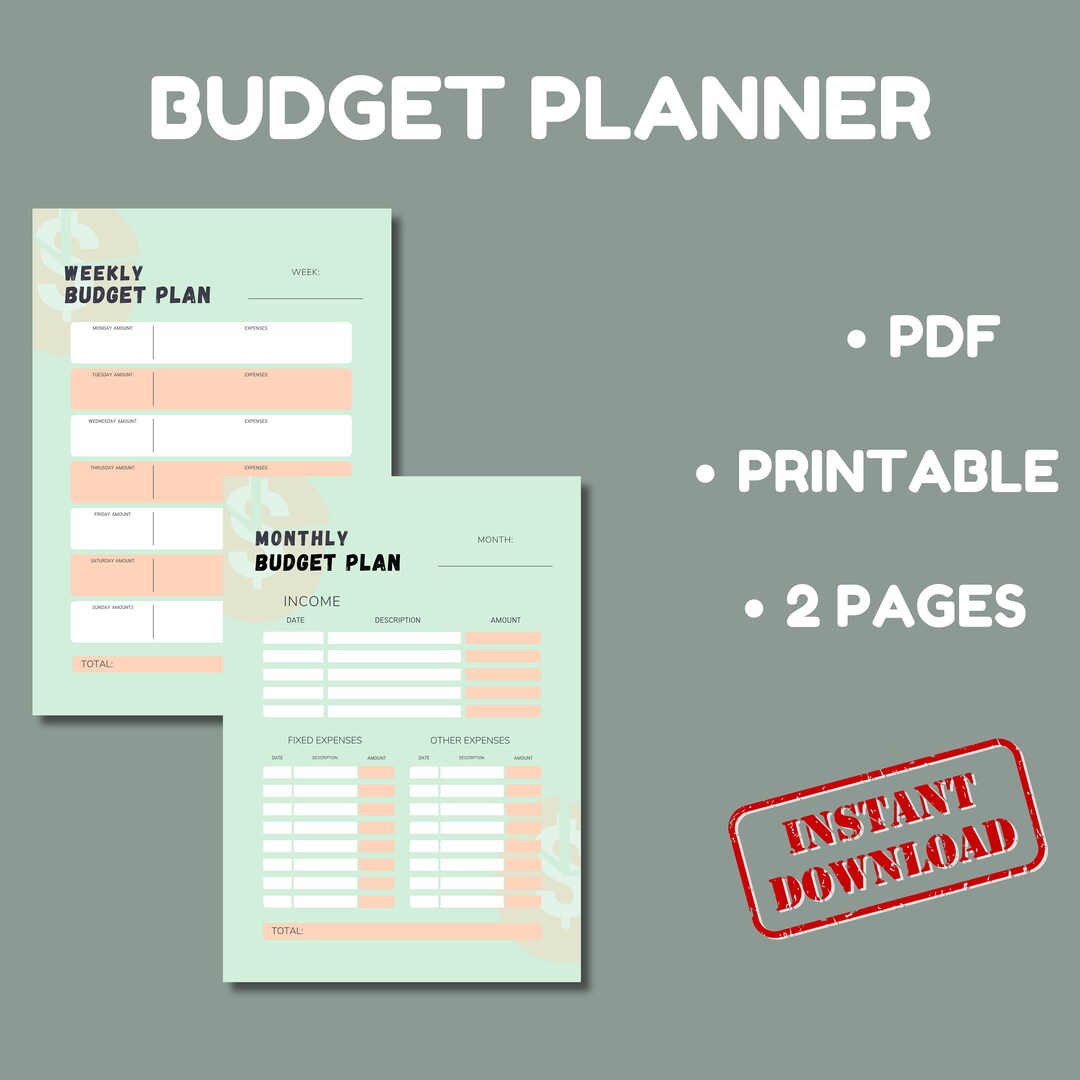 Ultimate Budget Planner, Instant Download, Weekly Budget Tracker ...