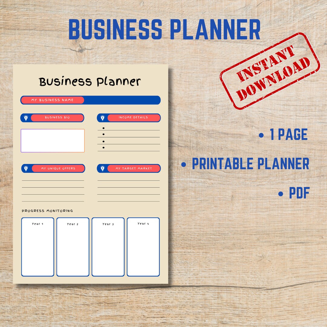 Printable Business Planner, Small Business, Business Planner PDF, 2023 ...