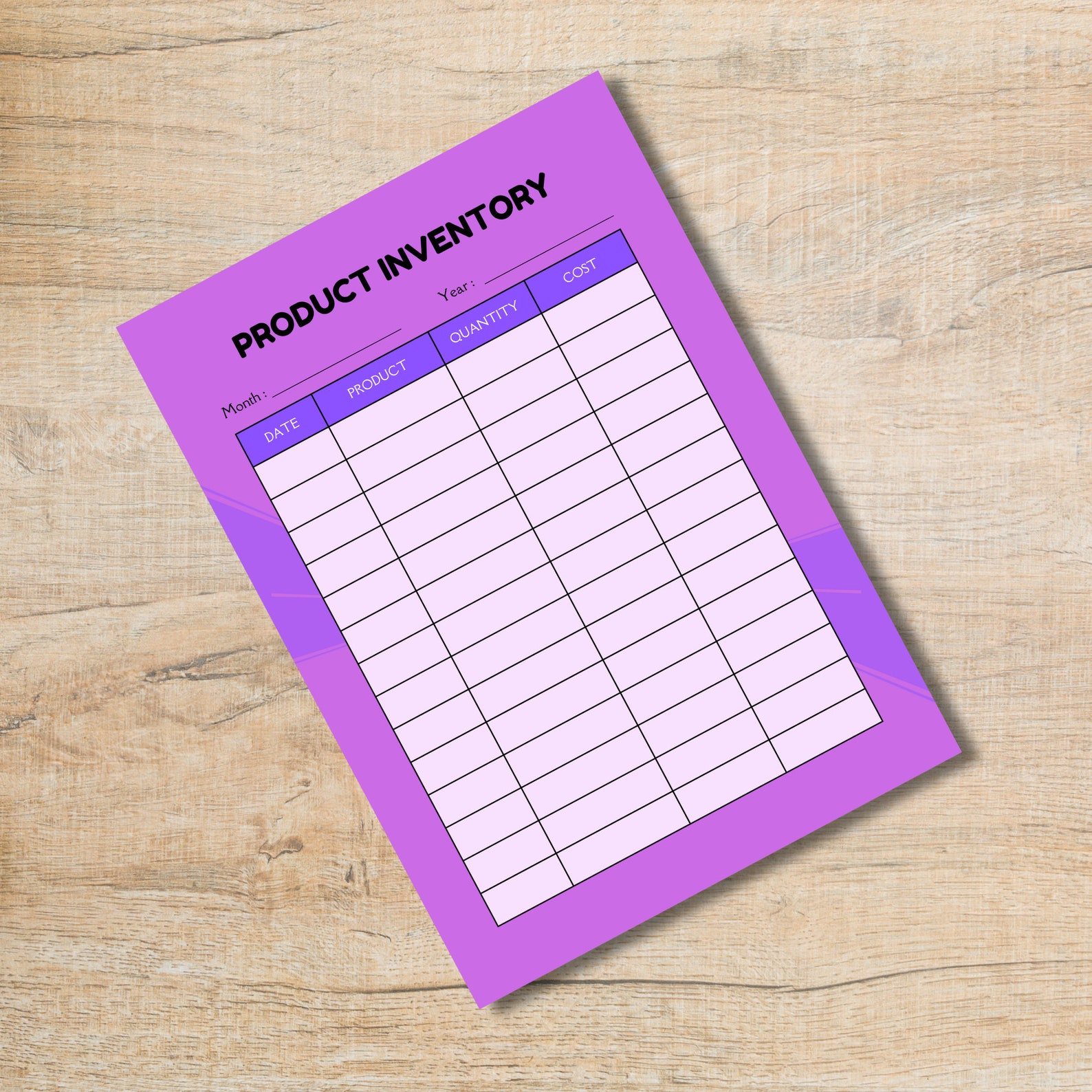 Printable Inventory Tracker, Inventory Management Form, Product ...