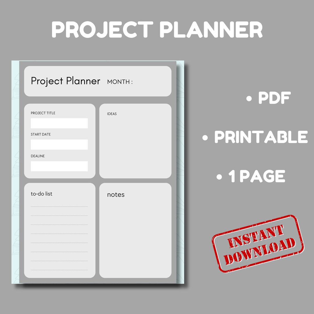 Project Planner, Project Planning, Work Planner, Project Management ...